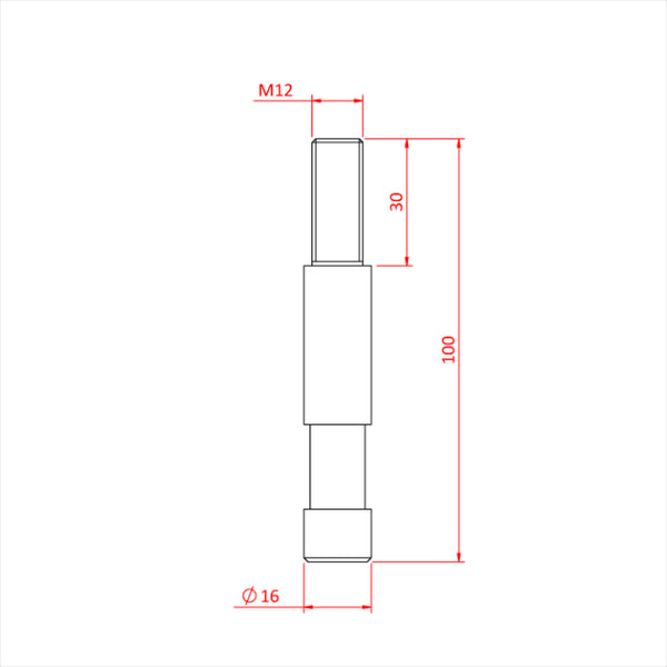 Doughty Engineering Aluminium 16mm Spigot - FrameLight